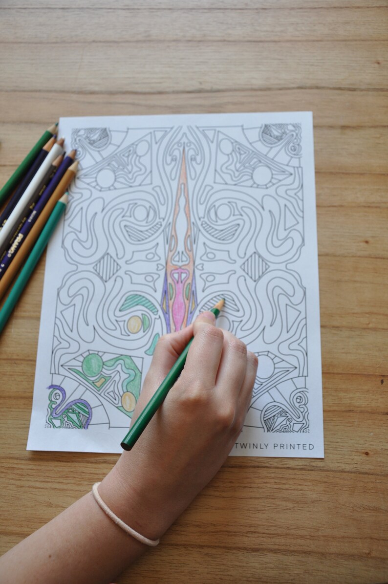 Printable Abstract Design Coloring Page - Etsy