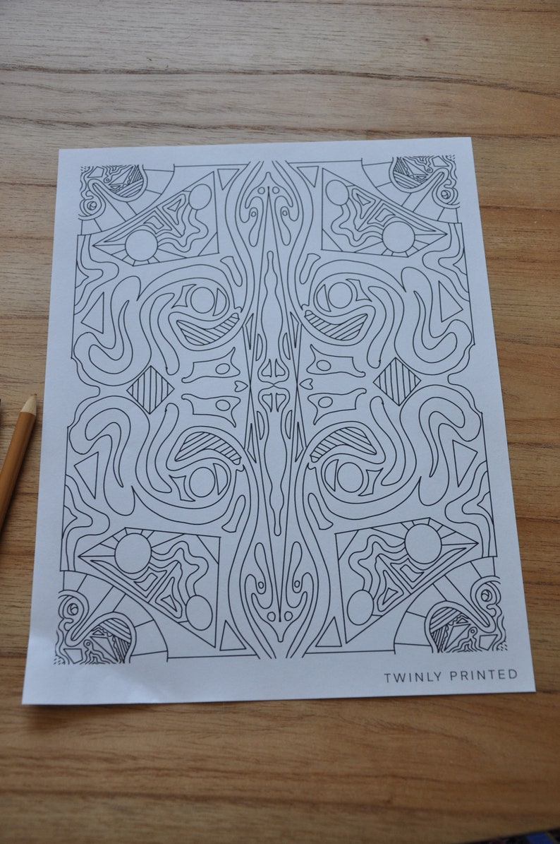 Printable Abstract Design Coloring Page - Etsy