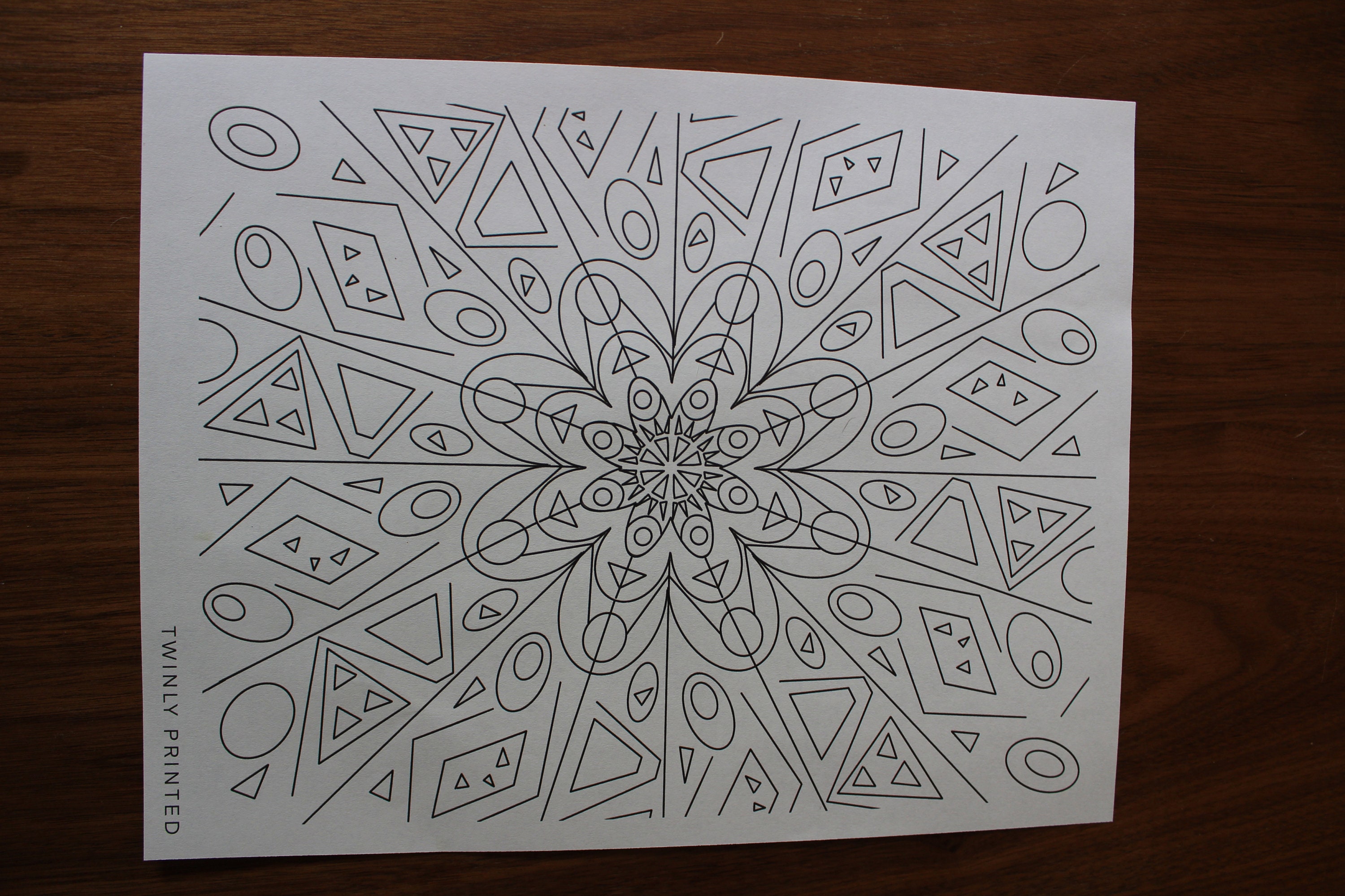 Printable Geometric Mandala Coloring Sheet - Etsy