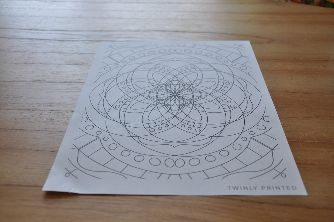 Printable Abstract Radial Coloring Page - Etsy