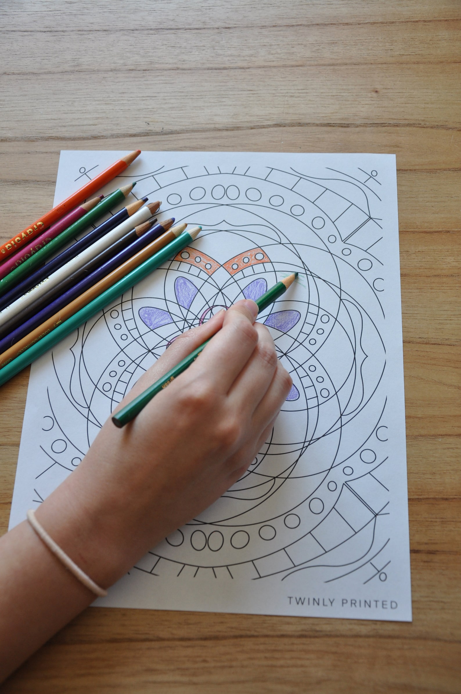 Printable Abstract Radial Coloring Page - Etsy