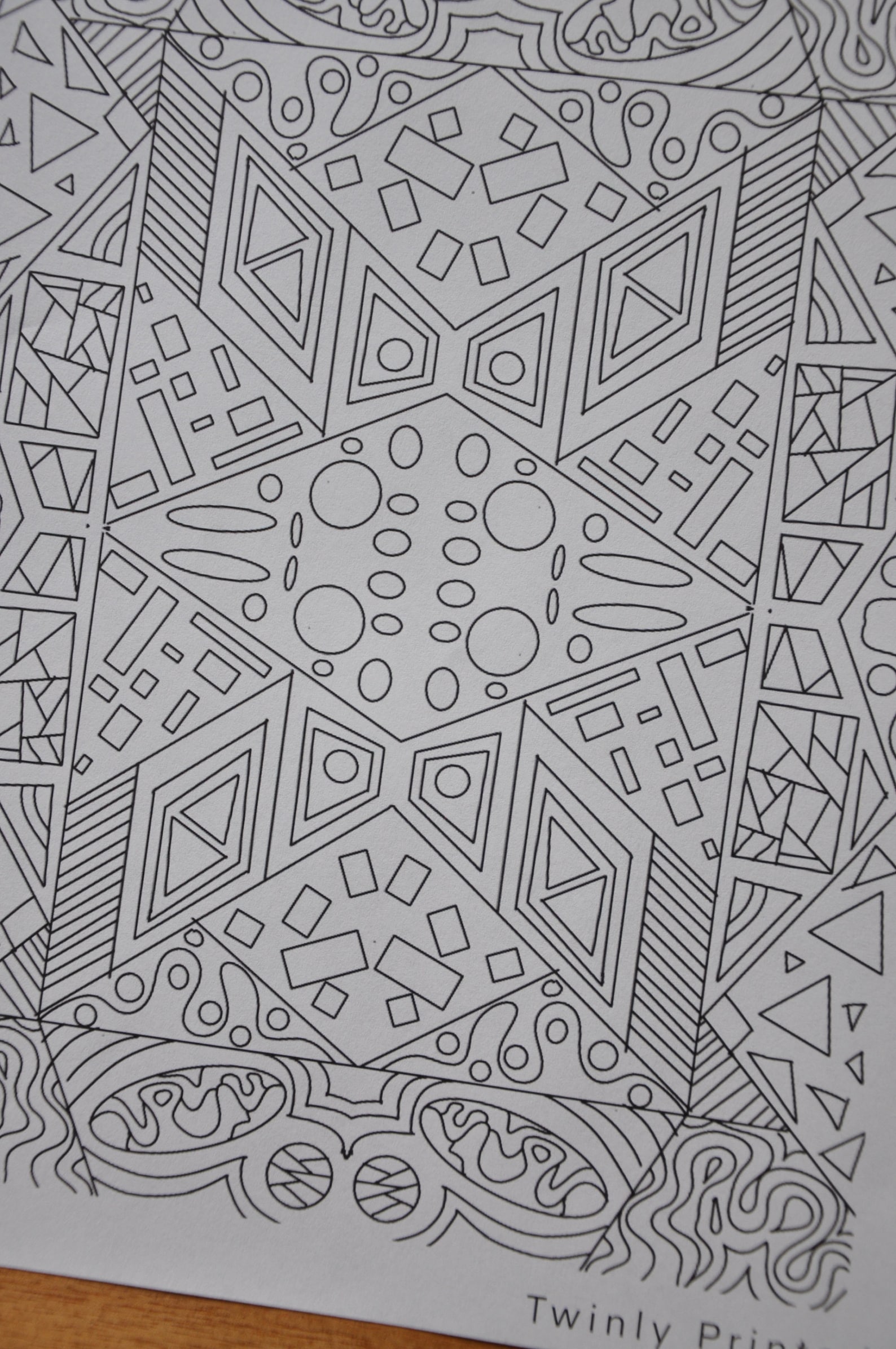 Printable Geometric Coloring Page - Etsy