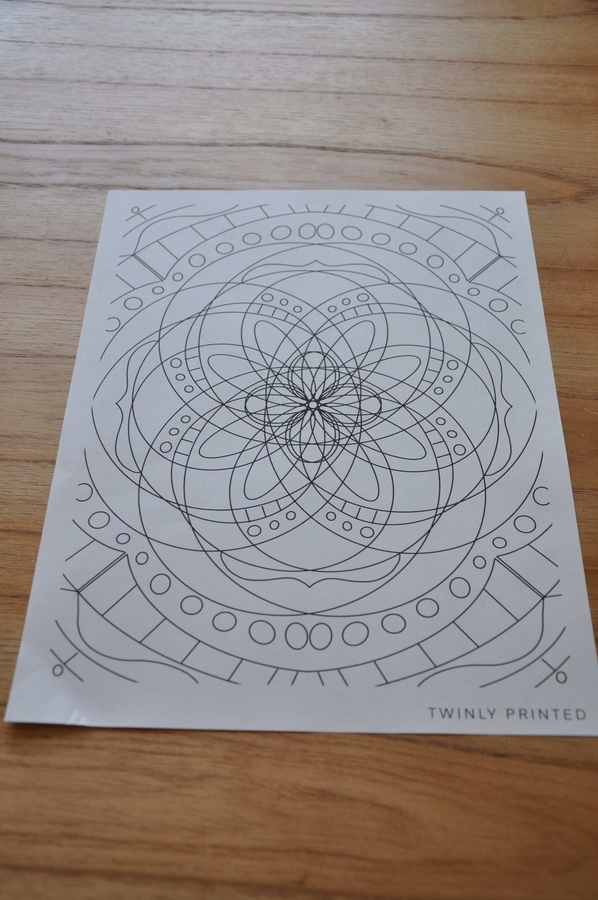 Printable Abstract Radial Coloring Page - Etsy