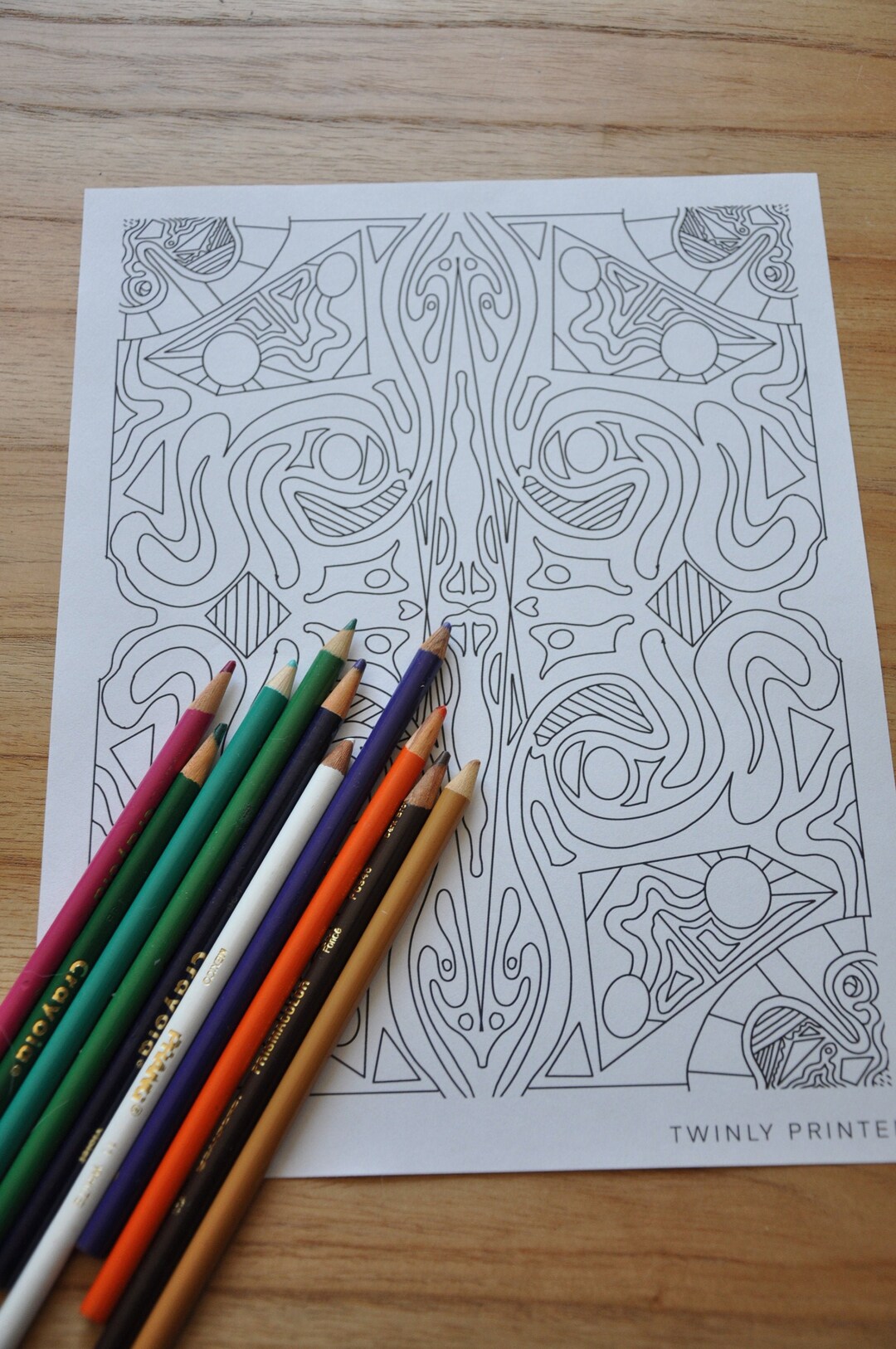 Printable Abstract Design Coloring Page - Etsy