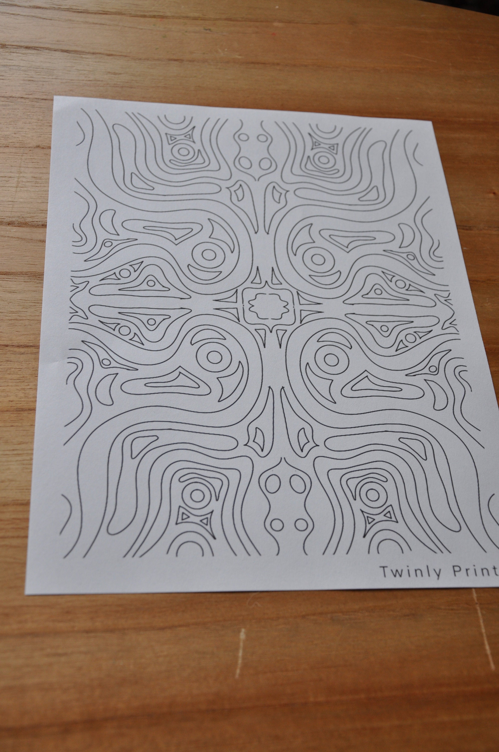 Printable Squiggle Abstract Coloring Page - Etsy