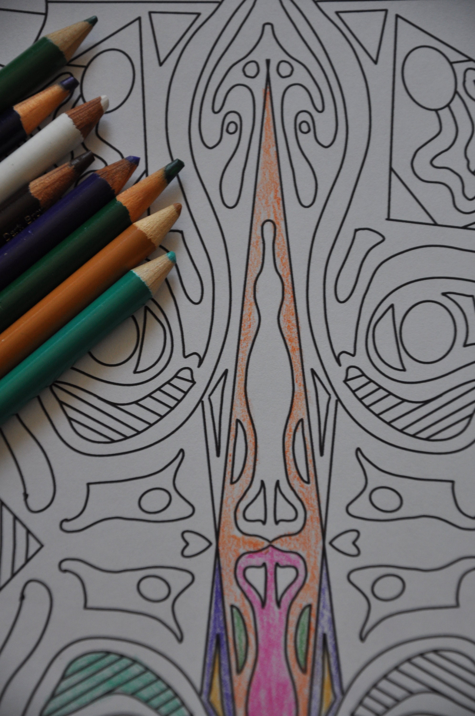 Printable Abstract Design Coloring Page - Etsy