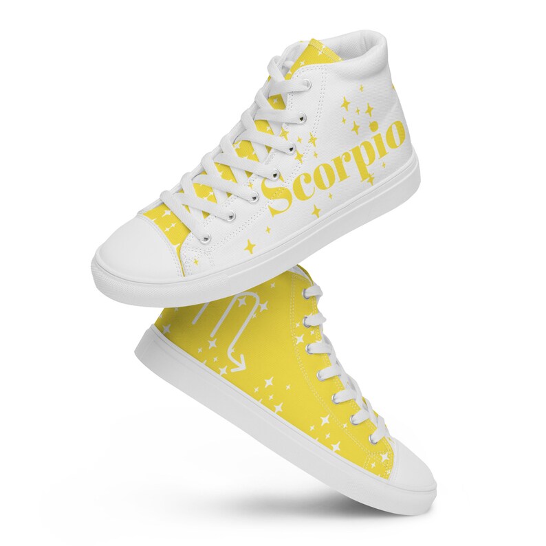 Scorpio Topaz Men’s High Top Canvas Shoes - Etsy