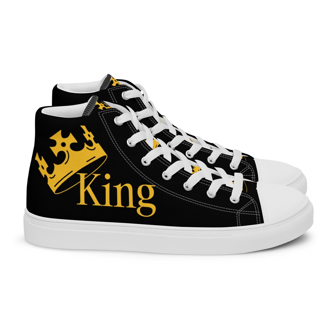 King Mens High Top Canvas Shoes - Etsy