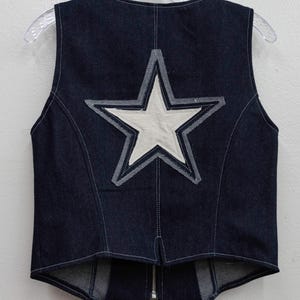 Western Star Denim Vest - Etsy