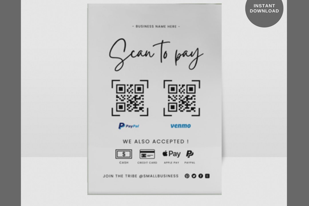 Editable Canva QR Code Editable Template Instant Template - Etsy Australia