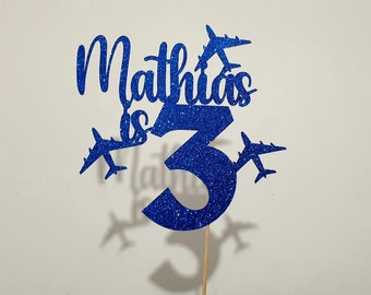 Personalised Acrylic Airline Pilot Birthday Cake Topper - Etsy