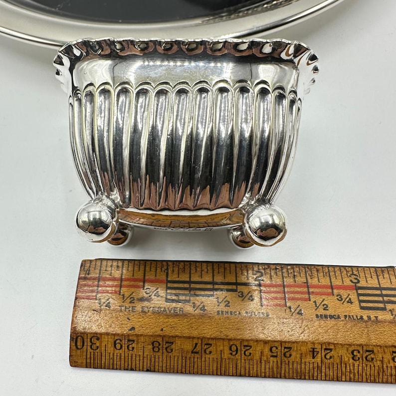 Atkins Bros - Pair Footed - Silver Plate Salt Cellars (made in ...