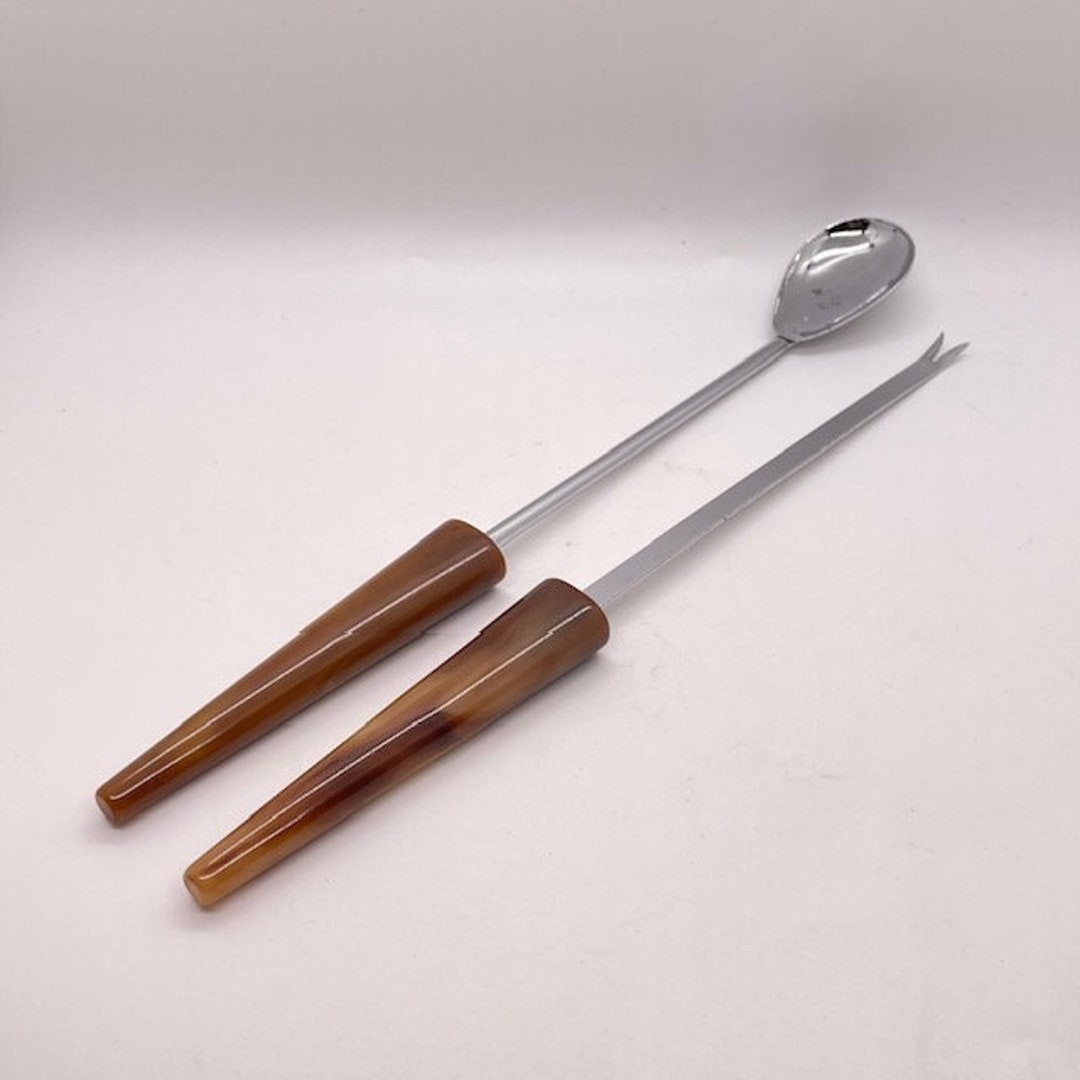 Butterscotch Bakelite - Cocktail Mixing Spoon and Condiment / Olive ...