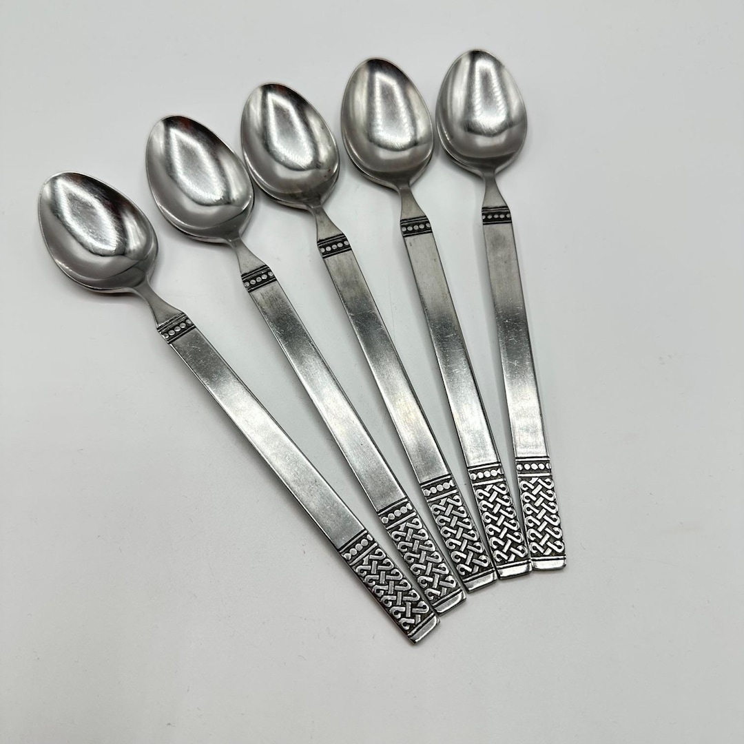 Danika Mid Mod - Stainless by MSI Japan - Iced Tea Spoons (set of 5) - Etsy