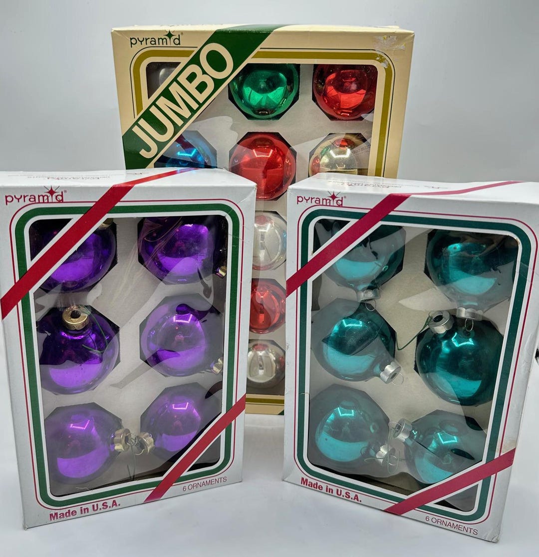 Vintage Pyramid - Christmas Ornaments / Balls ( 3 Different Sets to ...