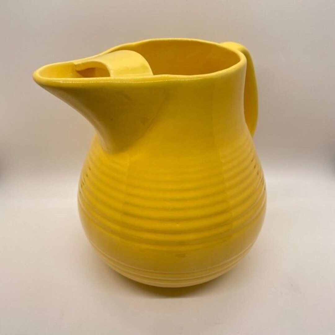 1930s Bauer - Monterey Ring Pitcher With Ice Lip (made in Los Angeles ...