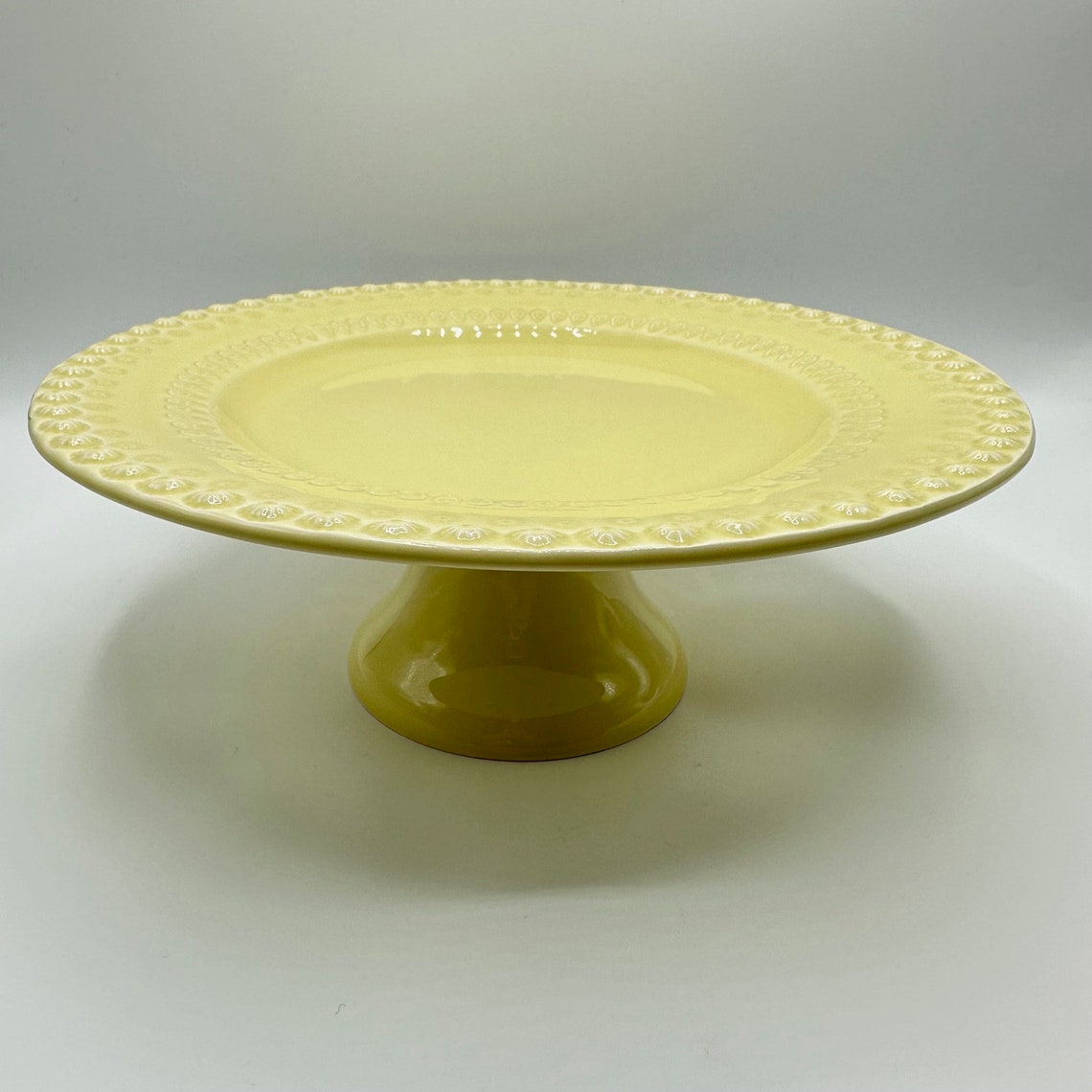 Bordallo Pinheiro - Fantasia (fantasy) 11 Inch Yellow Cake Stand / Cake ...