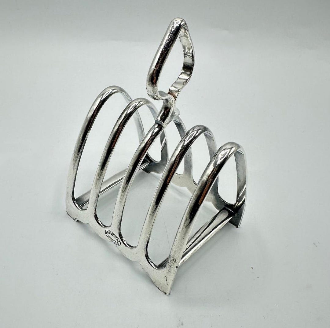 Mappin & Webb LTD Silver Plate 4 Slice Toast Caddy / Rack made in ...