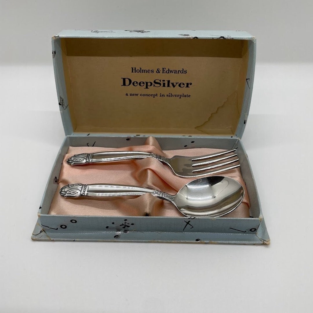 Holmes & Edwards Deep Silver Baby Silverware Set (in Original Box) - Etsy