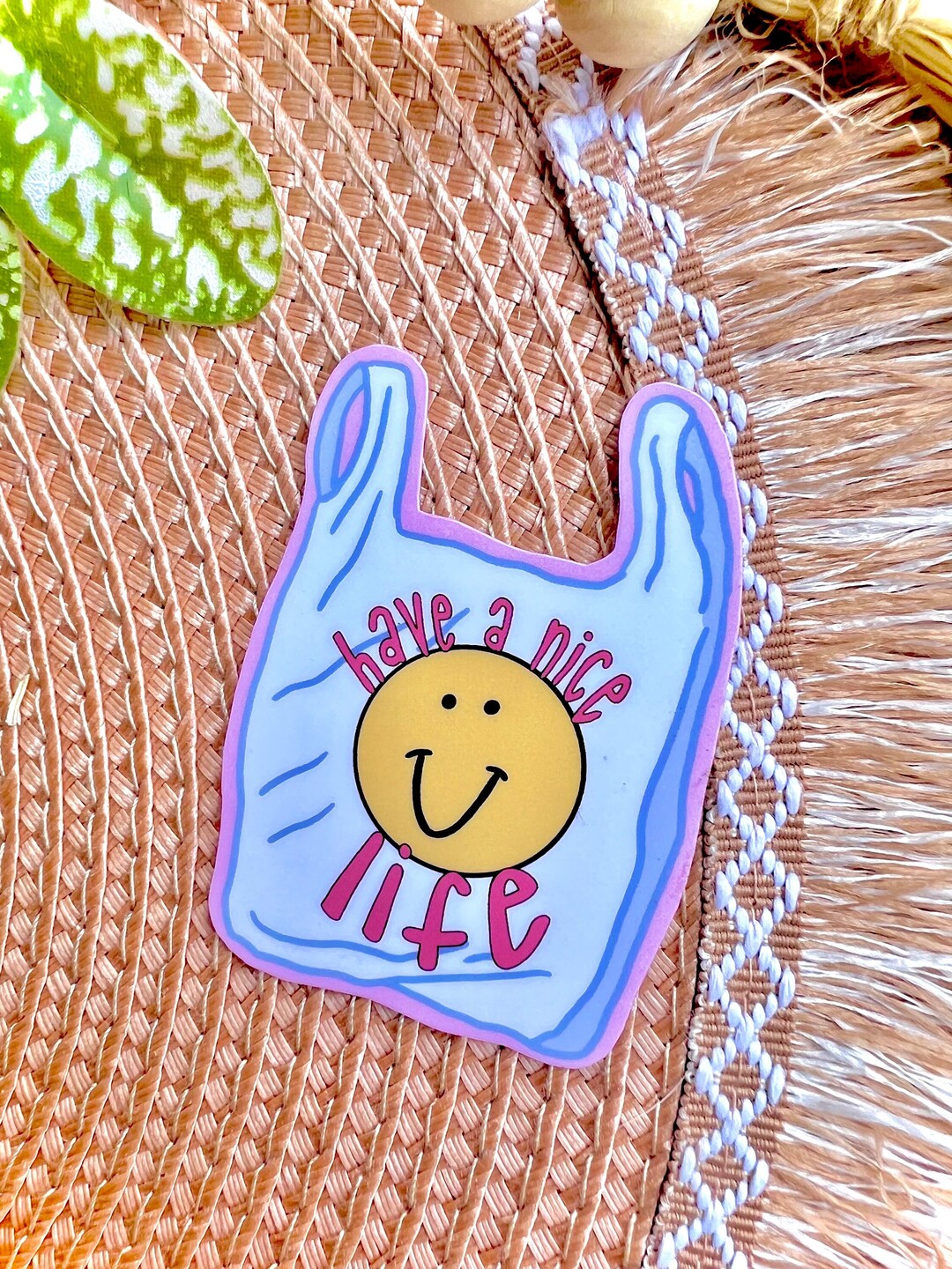 Have a Nice Life Sticker | Cute Trendy Happy Smiley Face Sticker ...