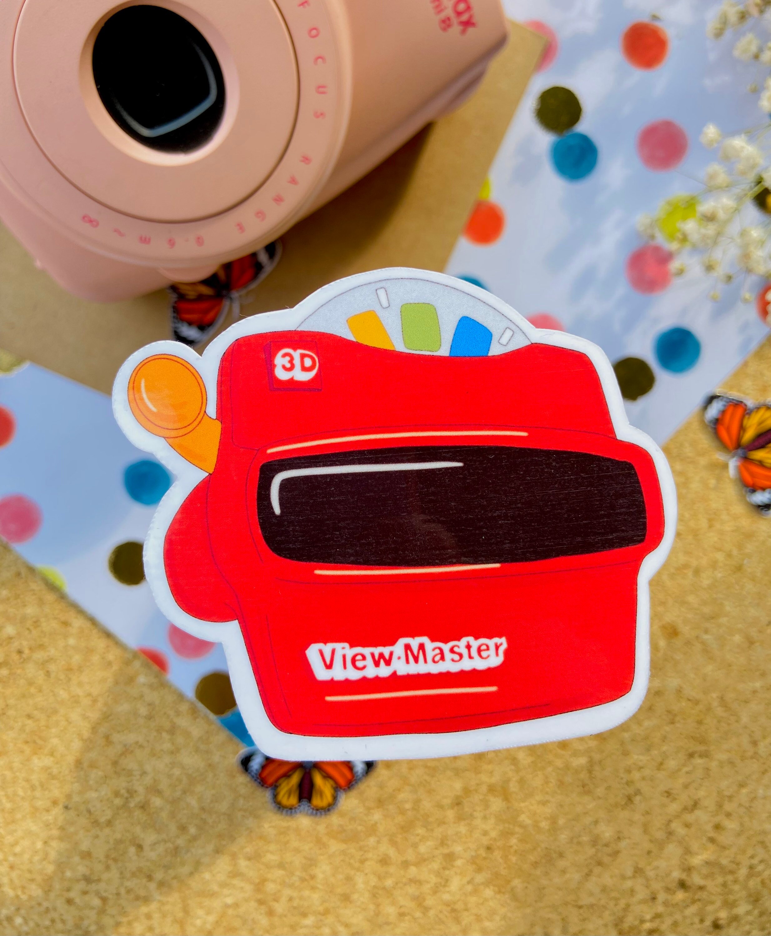 3-D Viewmaster Sticker | Retro Vintage Toy Sticker | Childhood Toy ...