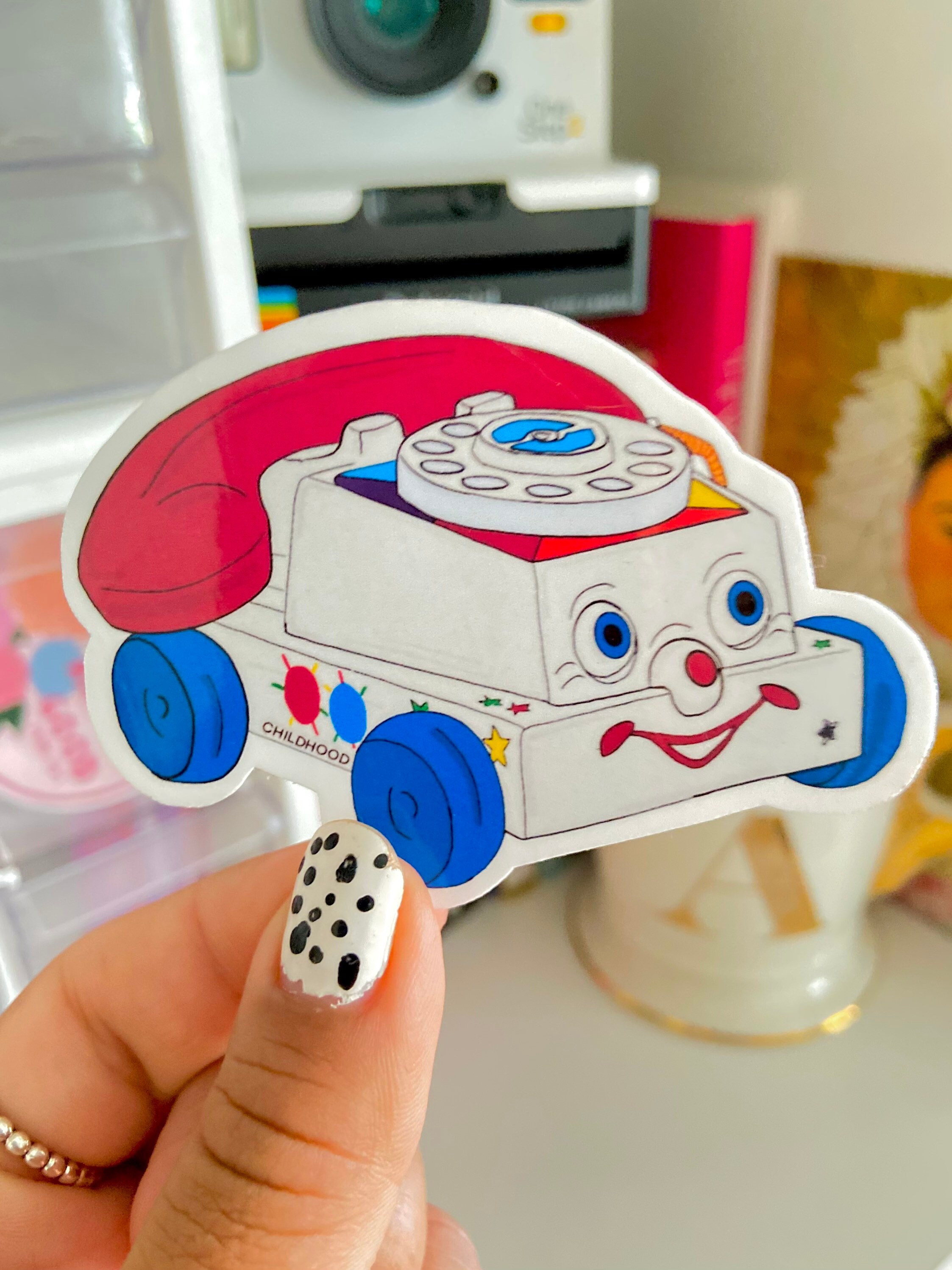 Childhood is Calling Sticker Retro Vintage Phone Sticker | Etsy