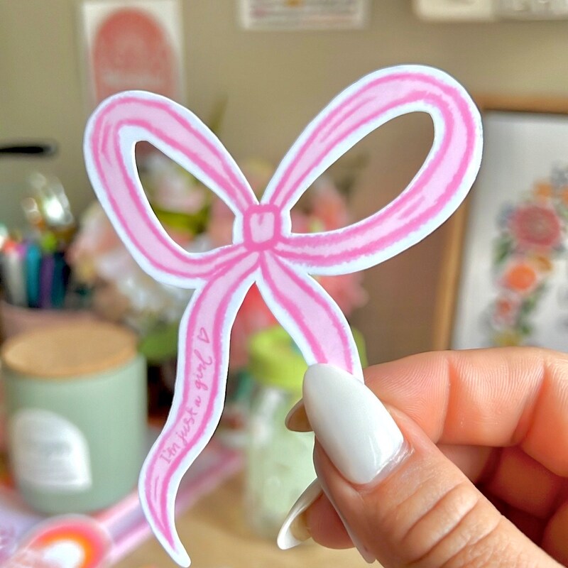 Coquette Red Bow Stickers - Etsy