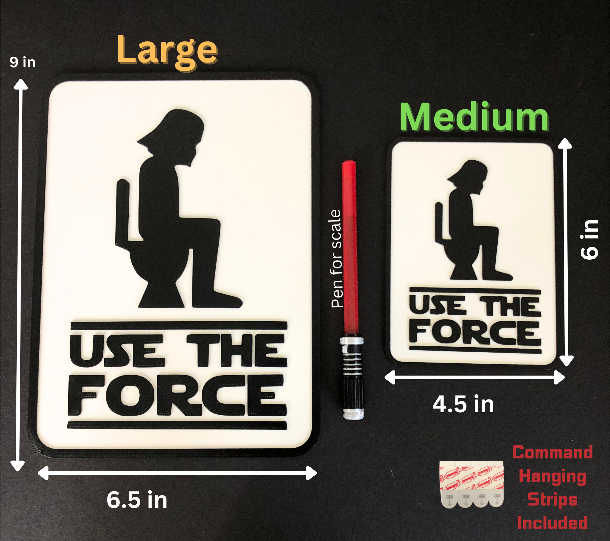 Use the Force Bathroom Sign Darth Vader Bathroom Sign - Etsy Australia