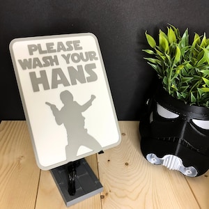 Wash Your Hans Star Wars Bathroom Sign | Funny Dad Joke Decor - Etsy