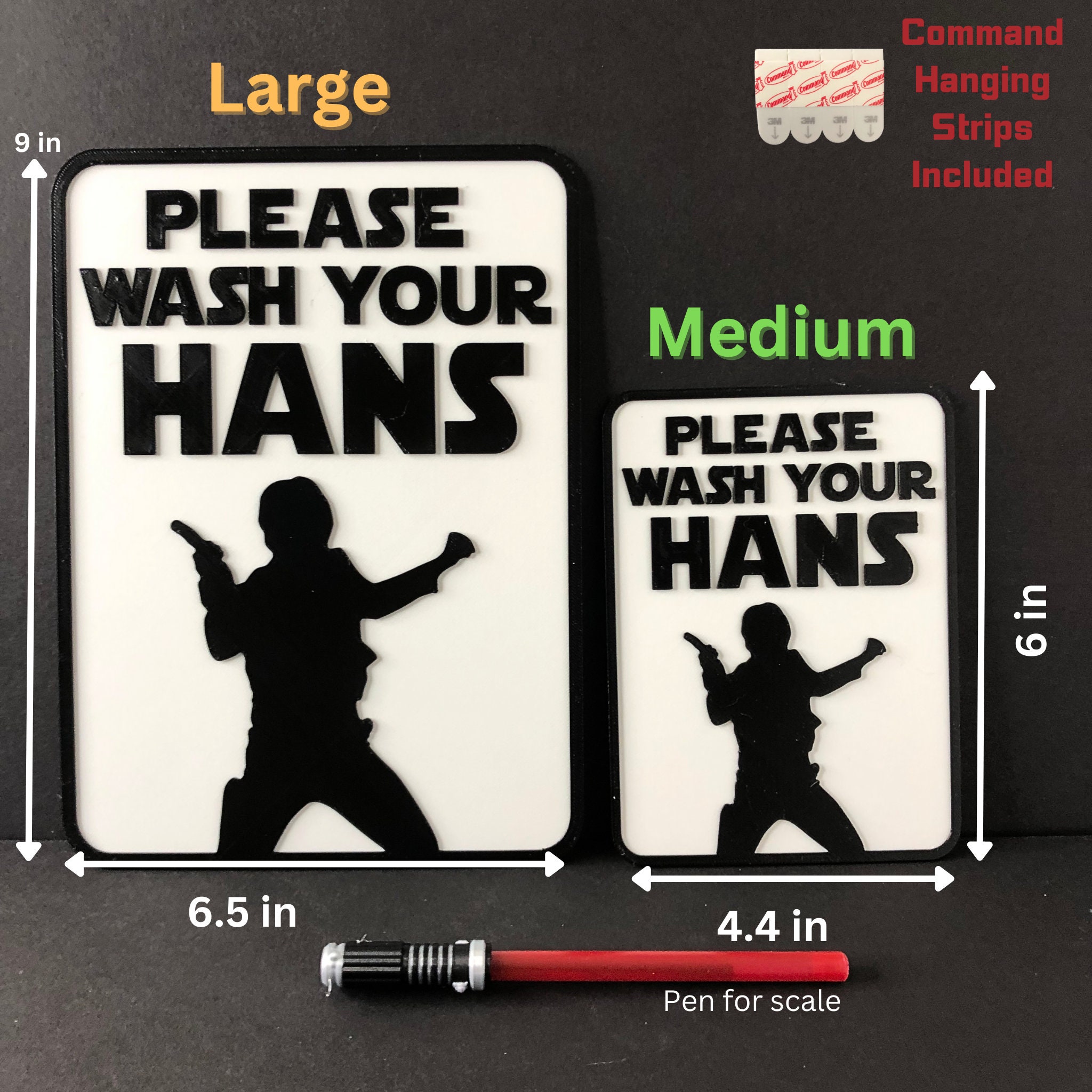 Wash Your Hans Star Wars Bathroom Sign Funny Star Wars Decor - Etsy ...