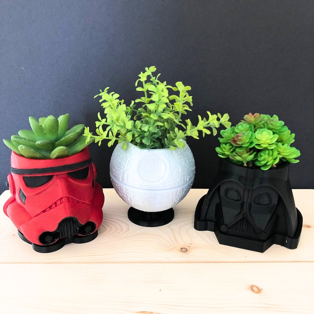 3 Planters Bundle - Star Wars Inspired Style - Etsy