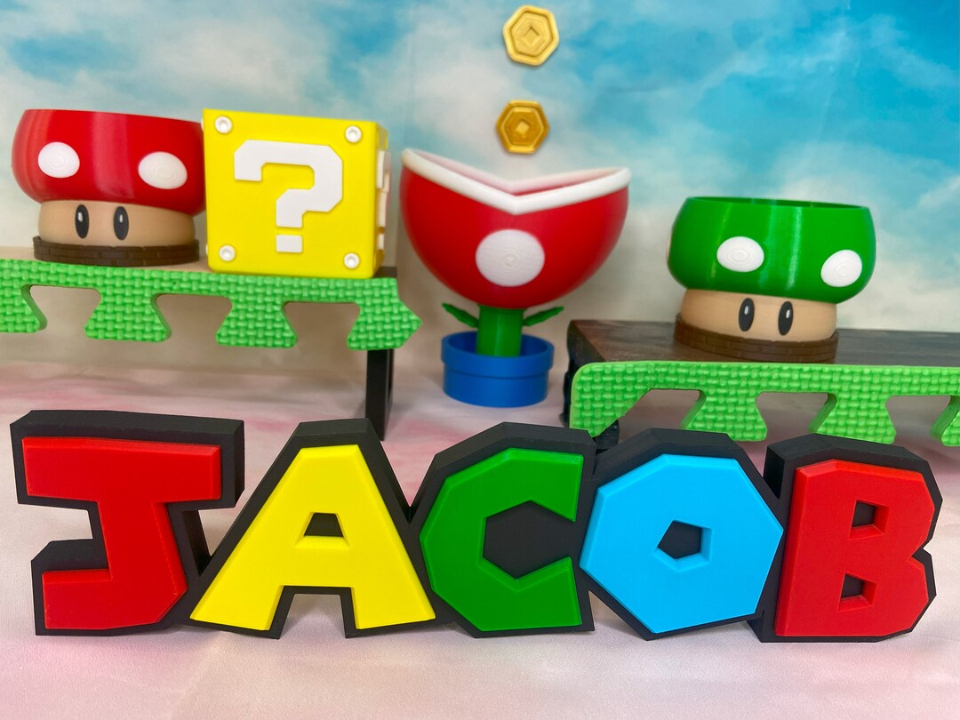 Personalized Mario Inspired Nameplate | Room Sign | Boy Gift | Girl ...