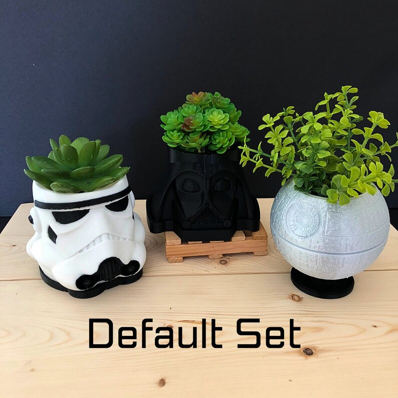 3 Planters Bundle - Star Wars Inspired Style - Etsy