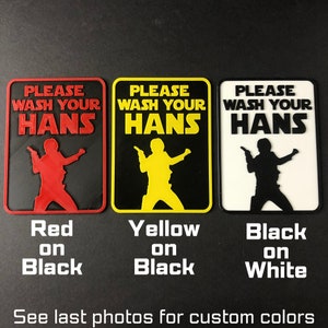 Wash Your Hans Star Wars Bathroom Sign | Funny Dad Joke Decor - Etsy
