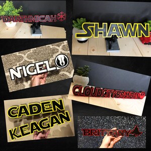 Customizable Name Tag - Star Wars Inspired | Star Wars Desk Name Plate ...