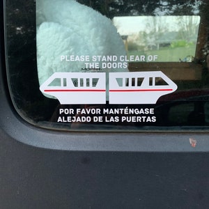 Monorail Car Vinyl Decal - Etsy