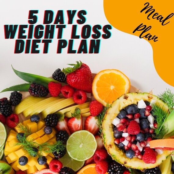 5 Days Meal Plan for Weight Loss Diet Plan for Weight Loss | Etsy