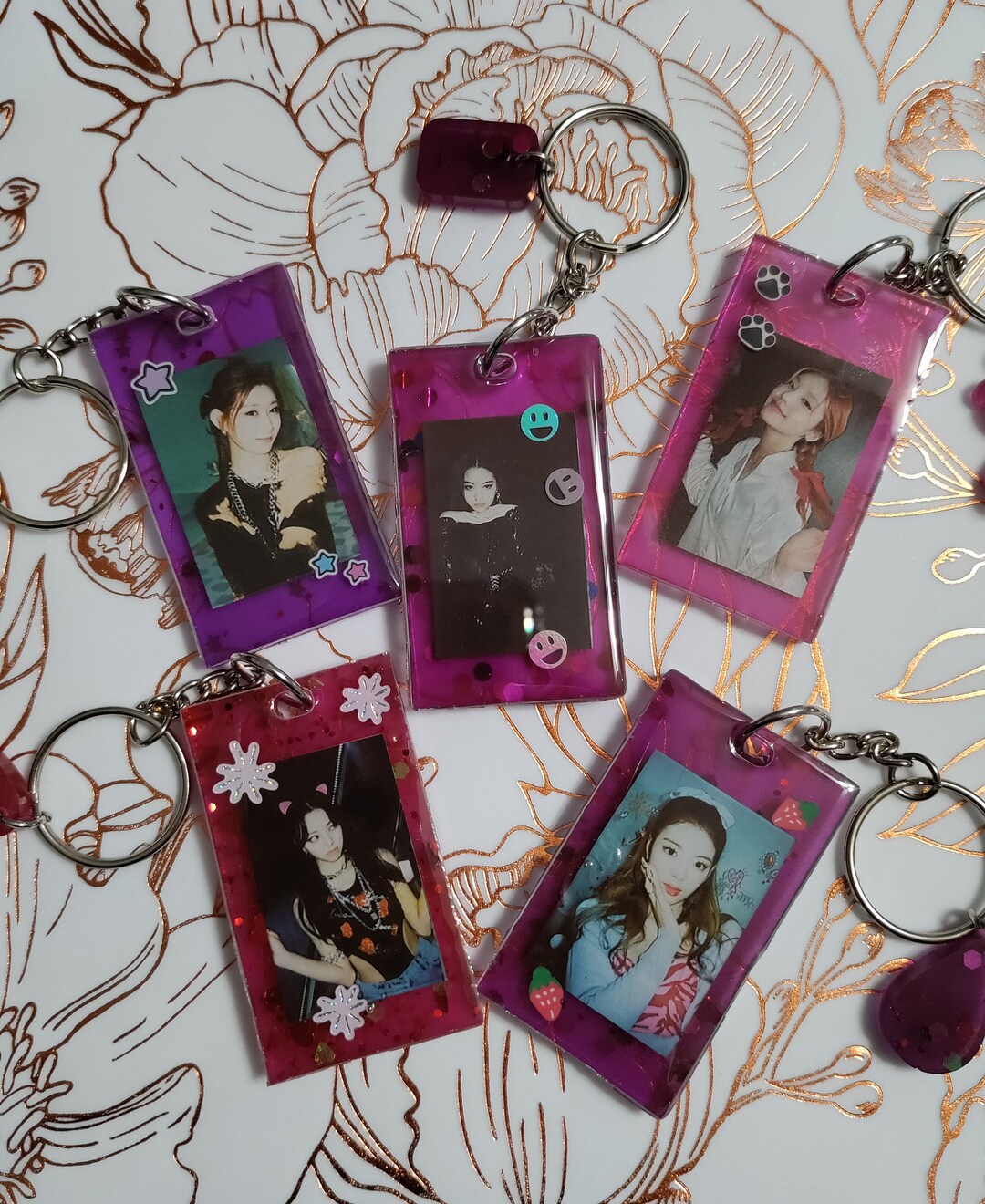 Itzy Handmade Keychains Midzy Yeji Ryujin Lia Chaeryoung Yuna Resin ...