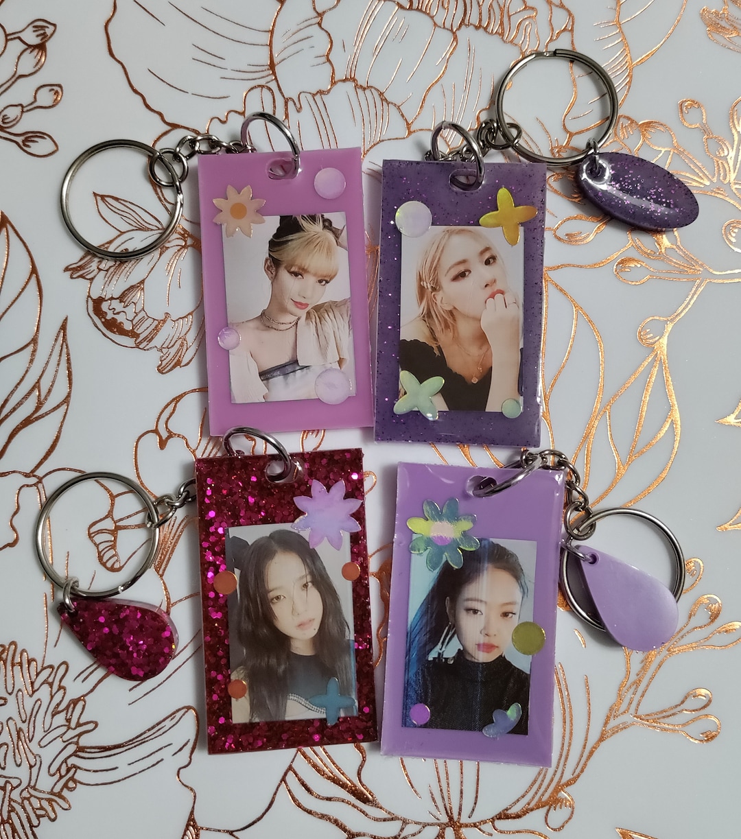 Blackpink Keychains Blink Jennie Rose Lisa Jisoo Blink Handmade Resin ...
