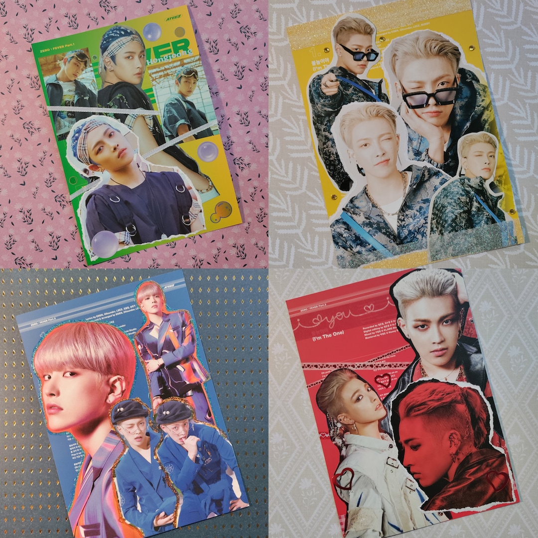 Ateez Photo Collage Fever Part 1 & 2 Print Official Photobook Mingi ...