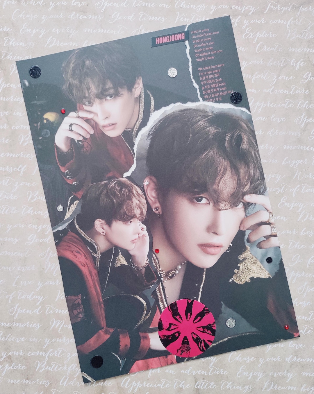 Ateez Photo Collage the World Fin Print Official Photobook Hongjoong ...