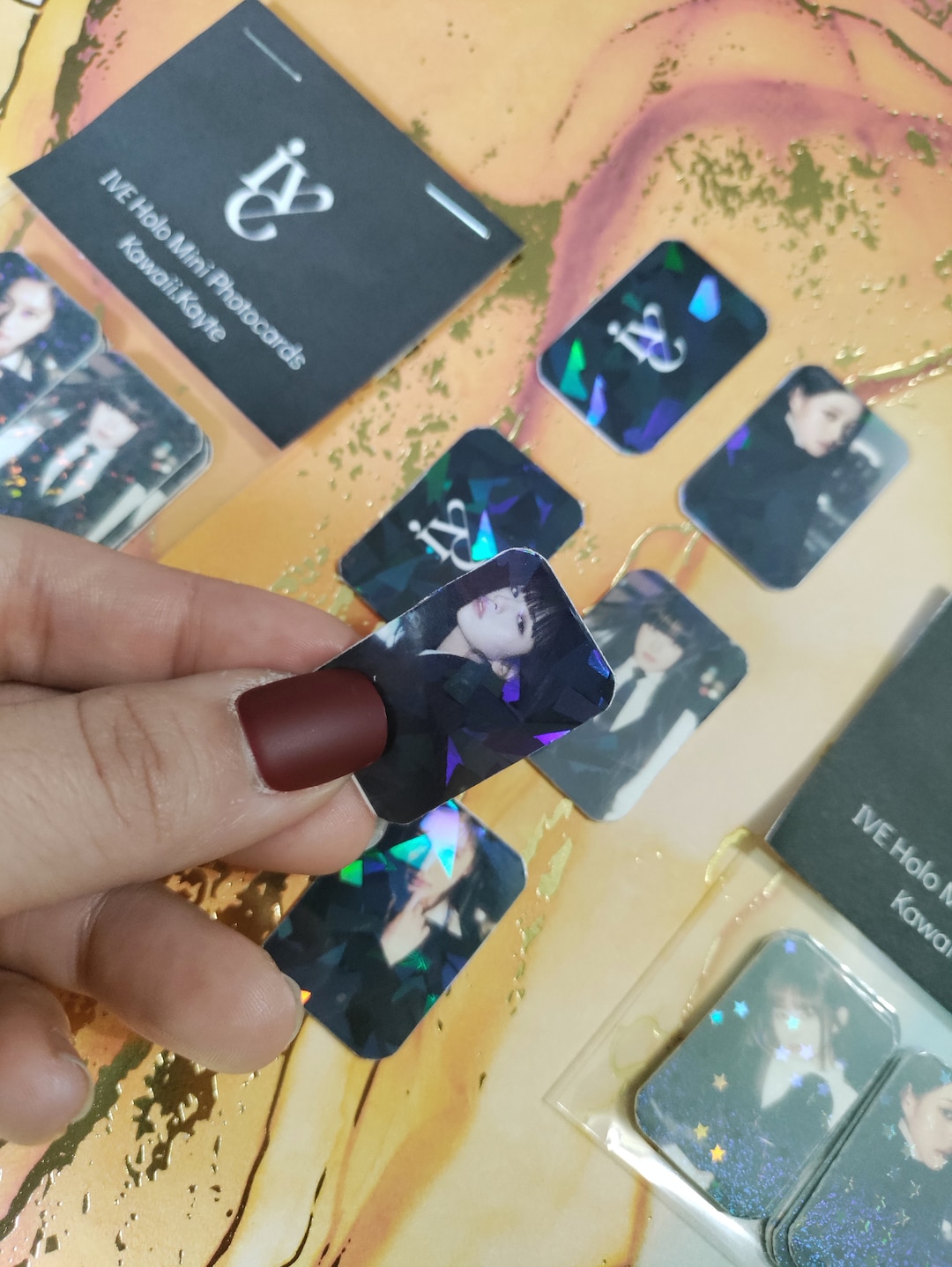 Ive Mini Holographic Photocards - Fanmade - Wonyoung Rei Yujin Liz ...