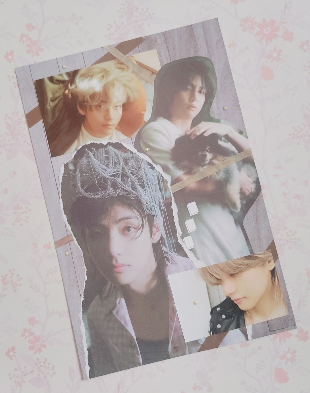 BTS V Photo Collage Print Layover Postcard/poster Official Photobook ...