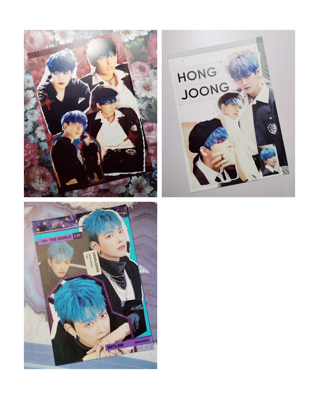 Ateez Photo Collage - Fever Outlaw the World Print - Official Photobook ...