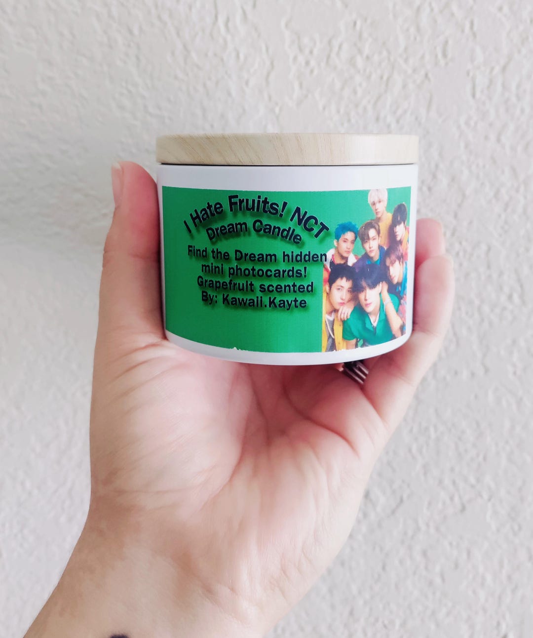 Nct Dream Inspired I Hate Fruits Candle - Hidden Mini Photocards - Mark ...