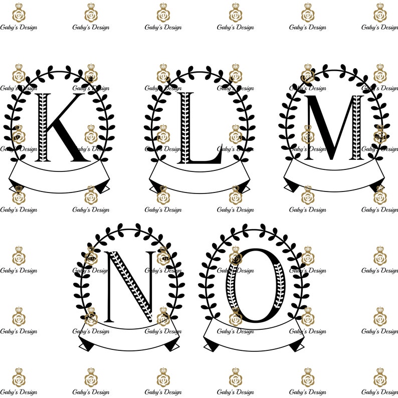 Monogram Font Svg, Font Monogram Svg Bundle, Floral Font Svg, Alphabet ...