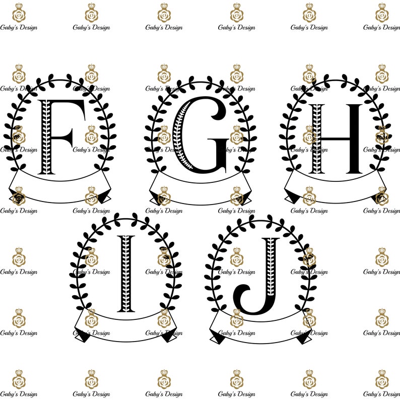 Monogram Font Svg, Font Monogram Svg Bundle, Floral Font Svg, Alphabet ...