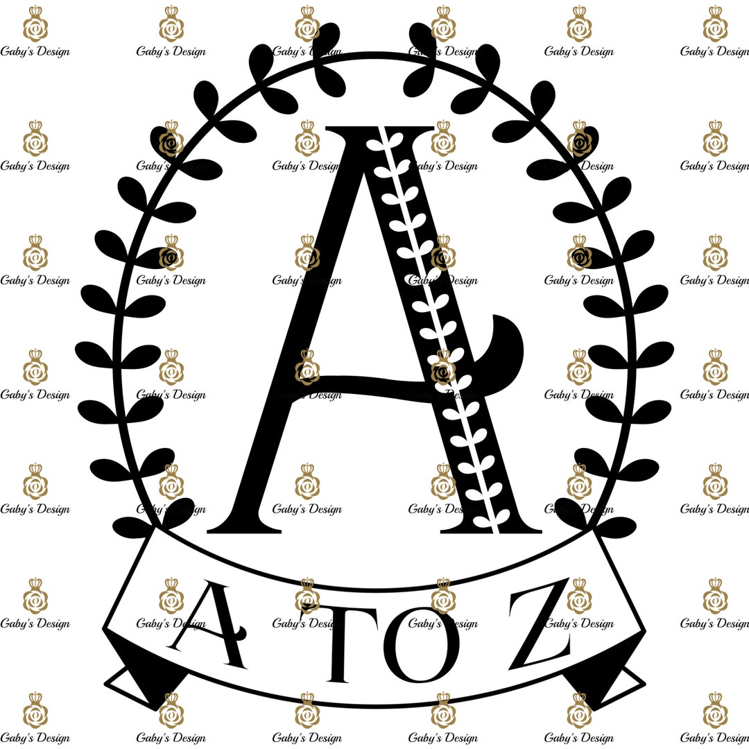 Monogram Font Svg, Font Monogram Svg Bundle, Floral Font Svg, Alphabet ...