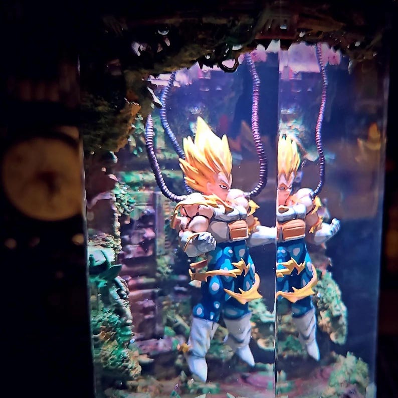 Dragon Ball Majin Vegeta Healing Chamber Resin Lamp, Super Saiyan Anime ...