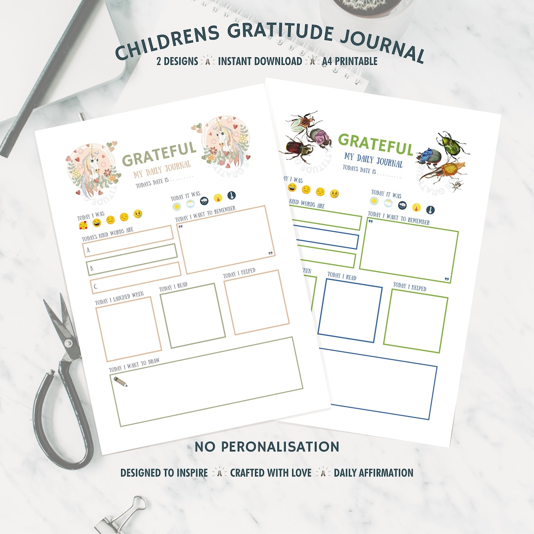 Kids Daily Gratitude Journal. Foster Gratitude and Create Positive ...
